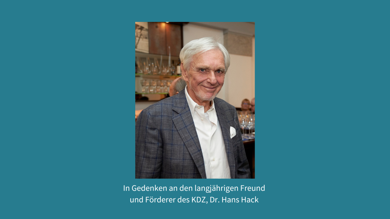 In Gedenken an Dr. Hans Hack | KDZ - Zentrum für Verwaltungsforschung